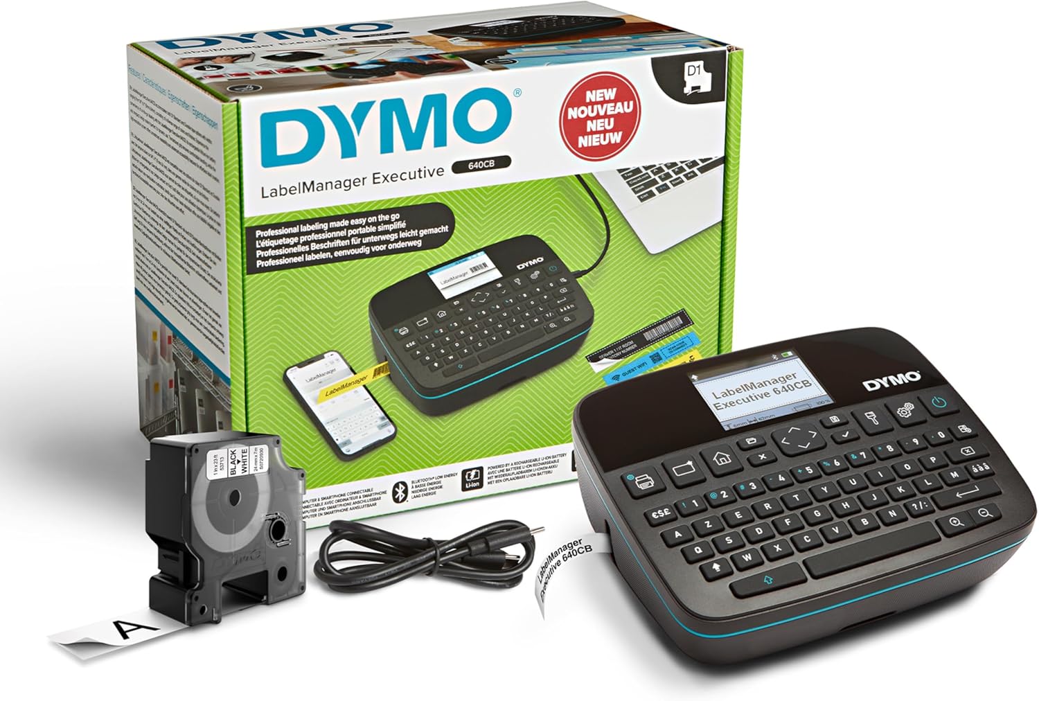 DYMO LabelManager Executive 640 CB Portable Label Printer | Compact ...